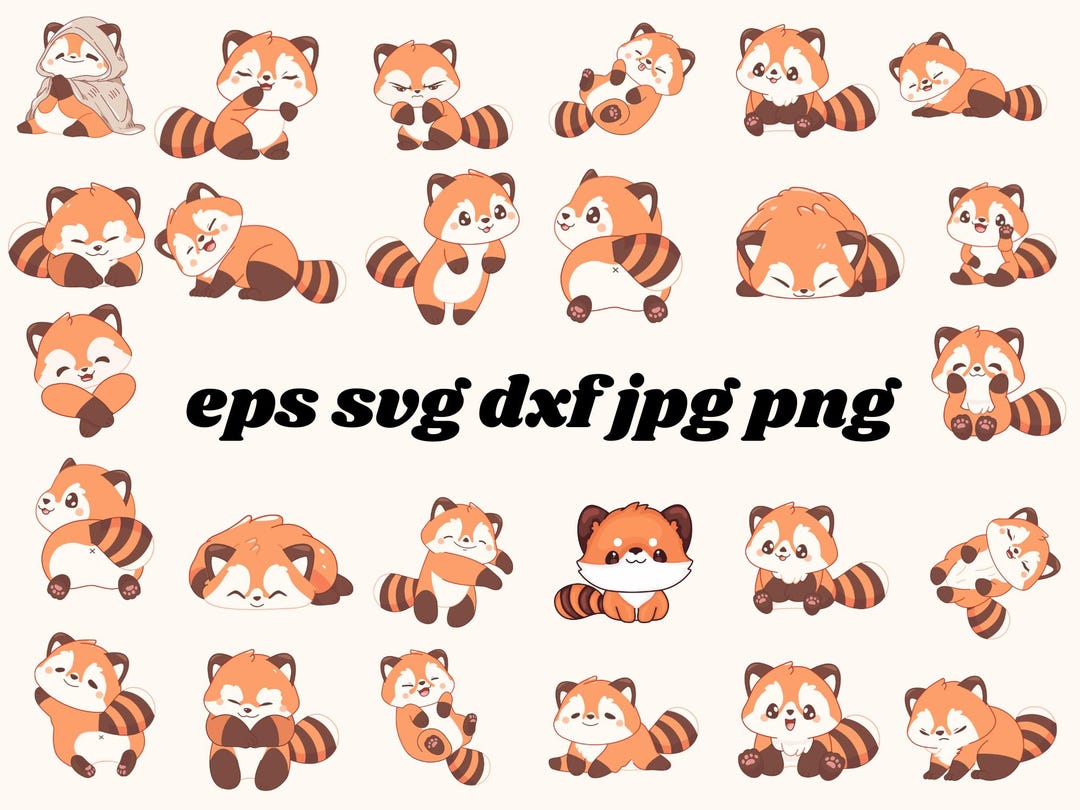 Cute Little Fox SVG Bundle, Baby Fox Outline Cricut Silhouette Cut File ...