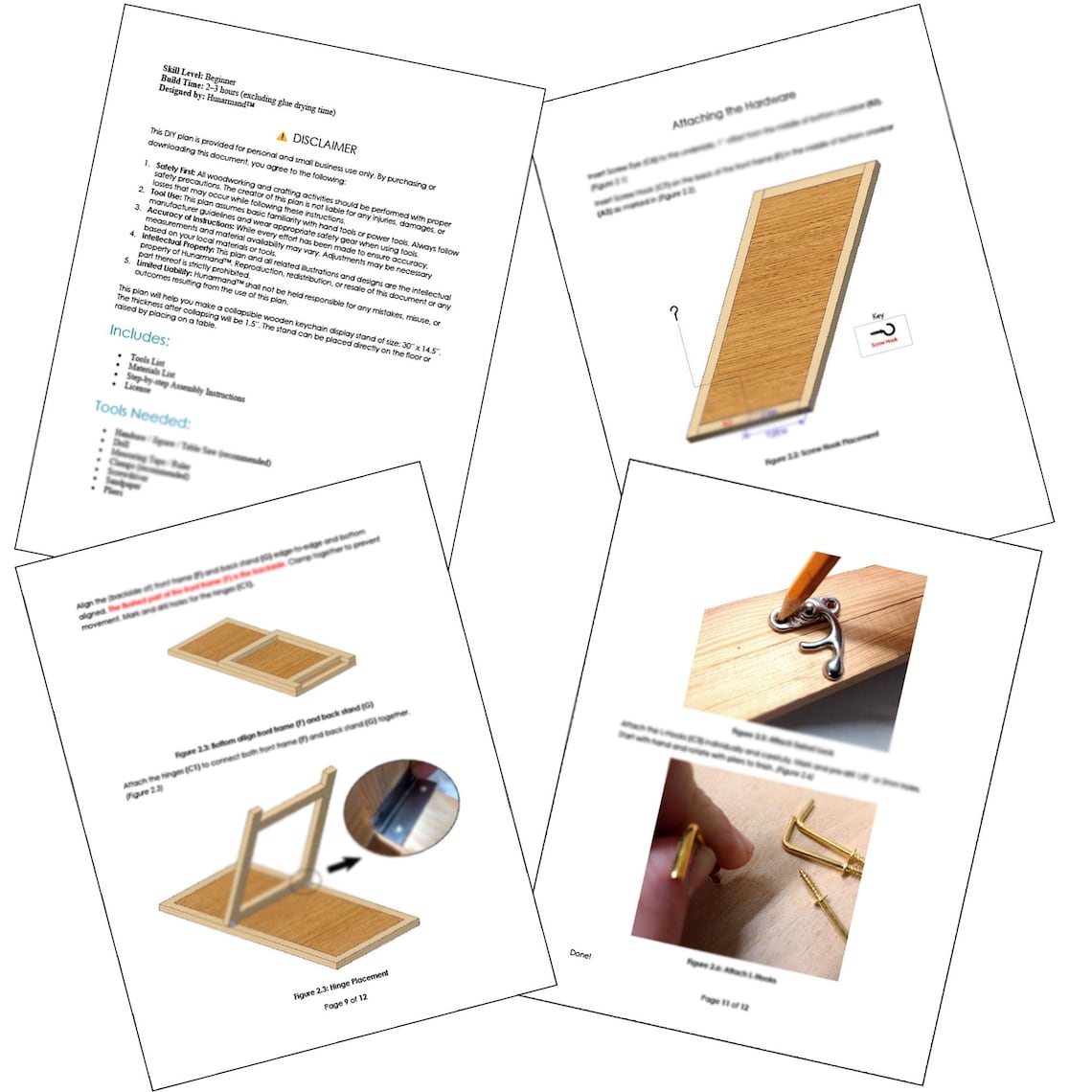 Collapsible Wooden Keychain Display Stand – DIGITAL DIY PLANS (pdf) - Etsy