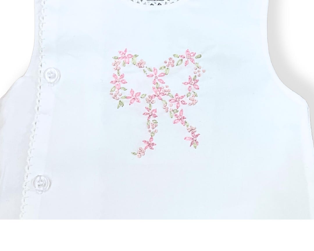 Hand Embroidered Diaper Set With Floral Heart Design for Baby Girl - Etsy