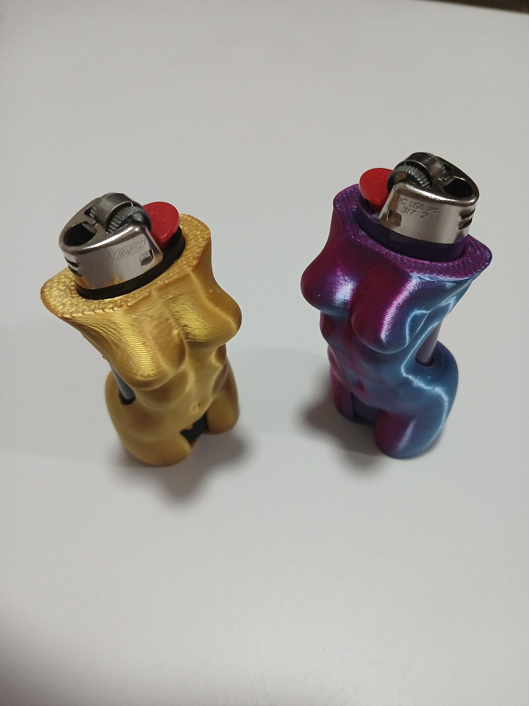 Female Figure Lighter Lady, Smooth + Textured Options - Bic Lighter ...