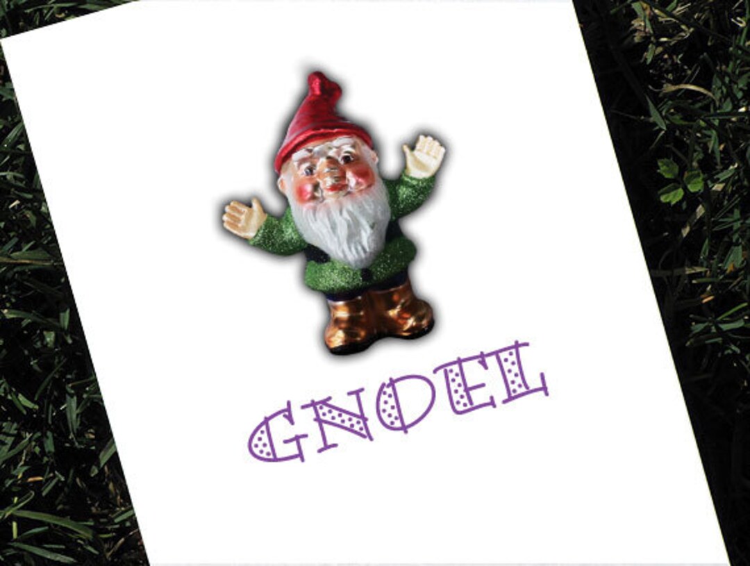 Gnome Christmas Card, Gnoel Card, Fun Holiday Card, Funny Christmas ...