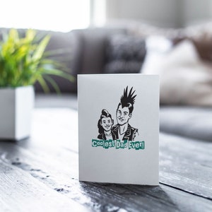 Punk Rock Card for Dad, Punk Greeting Card, Punk Music Card, Unique Dad ...