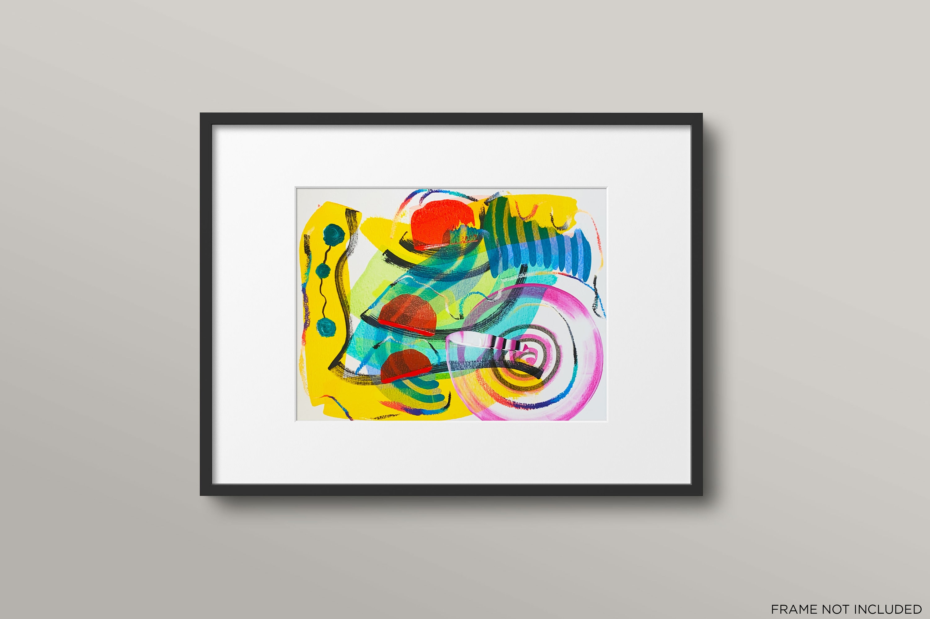 Original Art Work, Scrape Painting, Scrape Art on Paper, 9x12, Swirl ...