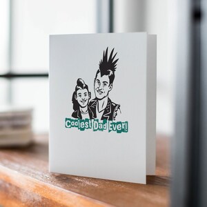 Punk Rock Card for Dad, Punk Greeting Card, Punk Music Card, Unique Dad ...