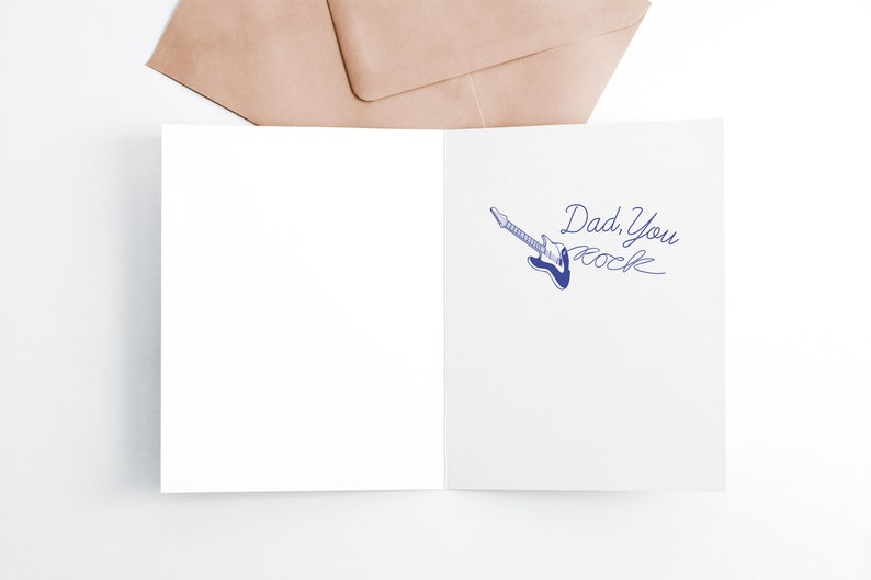 Punk Rock Card for Dad, Punk Greeting Card, Punk Music Card, Unique Dad ...