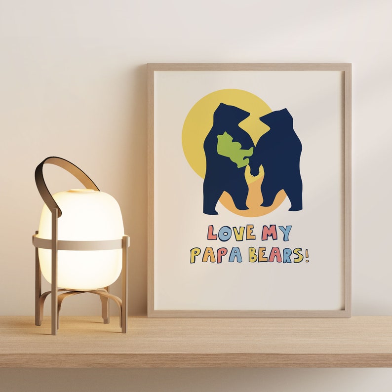 Printable Nursery Wall Art, LGBT Baby, Two Dads, Gay Baby Shower, Gay ...
