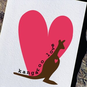 Cute Valentines Card Kangaroo Love - Etsy