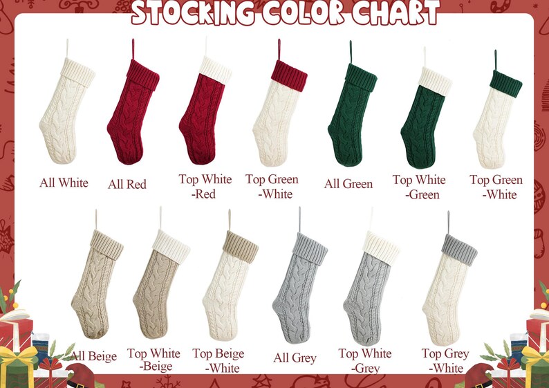 2025 Engraved Leather Patch Stockings, Christmas Stockings With Name ...