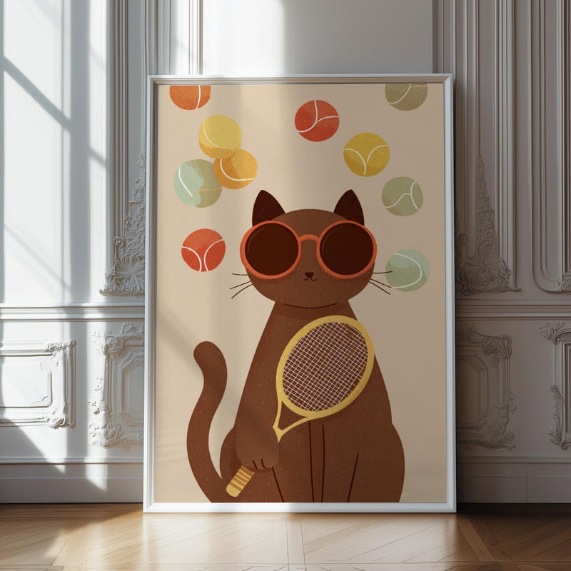 Cool Tennis Art Digital - Etsy