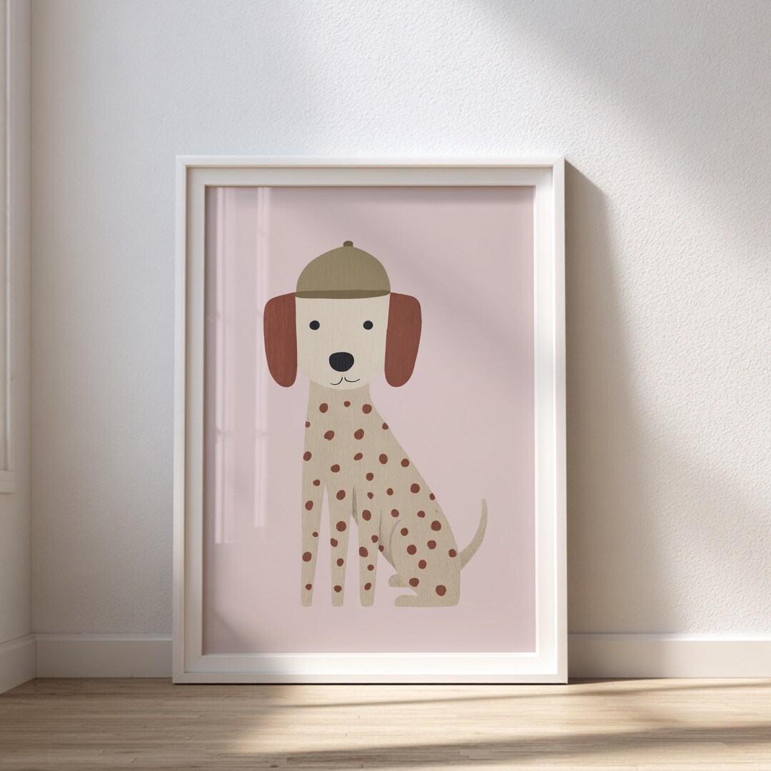 Arte de parede fofa de cachorrinho para quarto de bebê | Decoração de ...