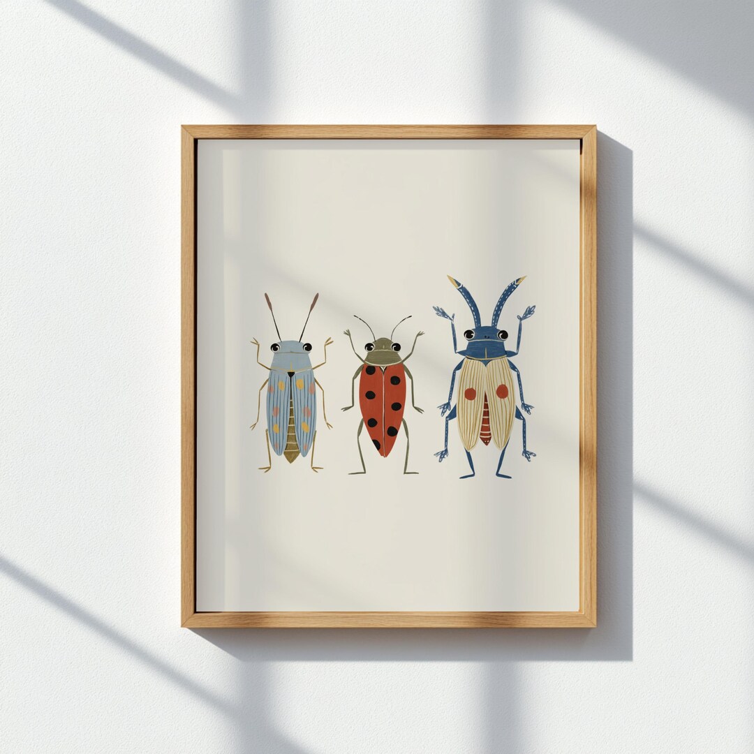 Insect Nursery Print | Bug Wall Art for Kids | Playroom Printable ...