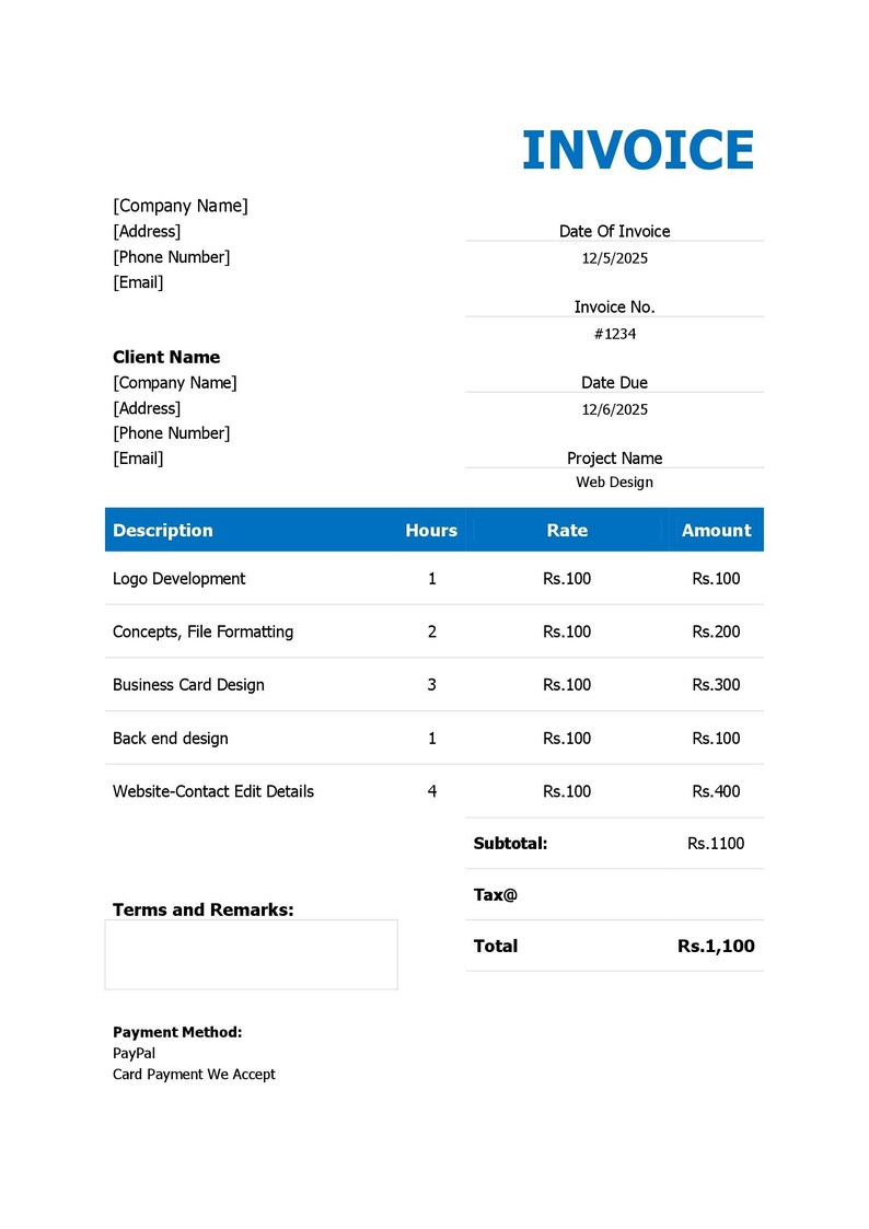 30+ Invoice Templates Bundle | Editable Business Invoices | Word ...