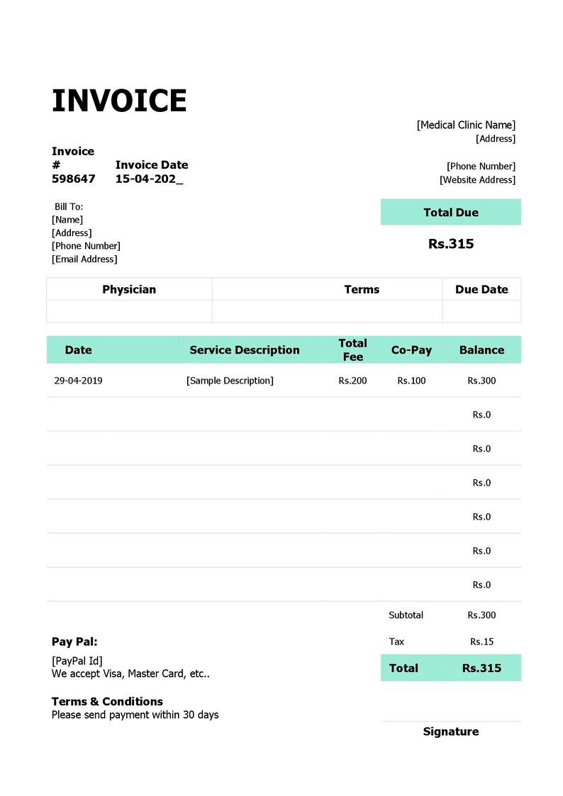30+ Invoice Templates Bundle | Editable Business Invoices | Word ...