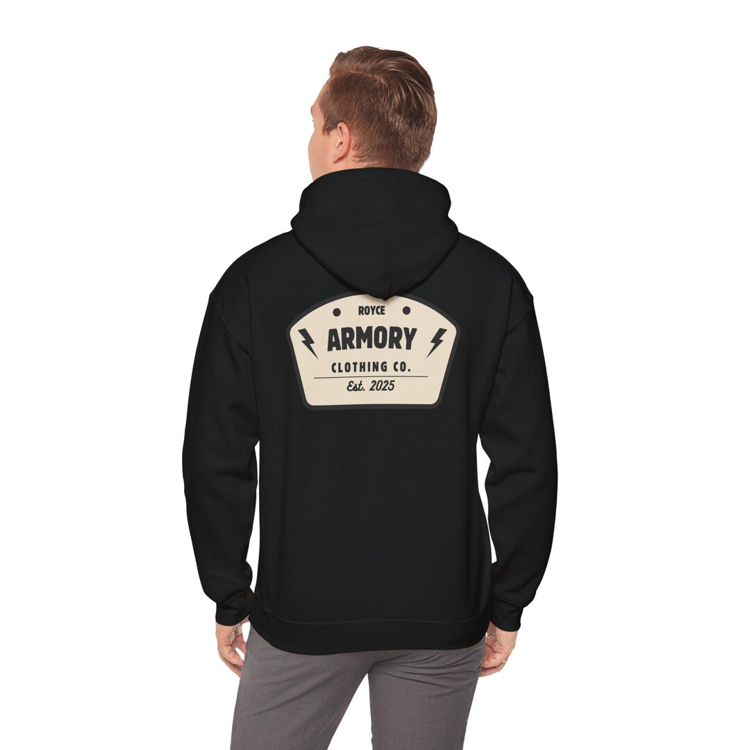 Royce Armory - Basic Logo V3 Black Casual Champion Hoodie - Etsy