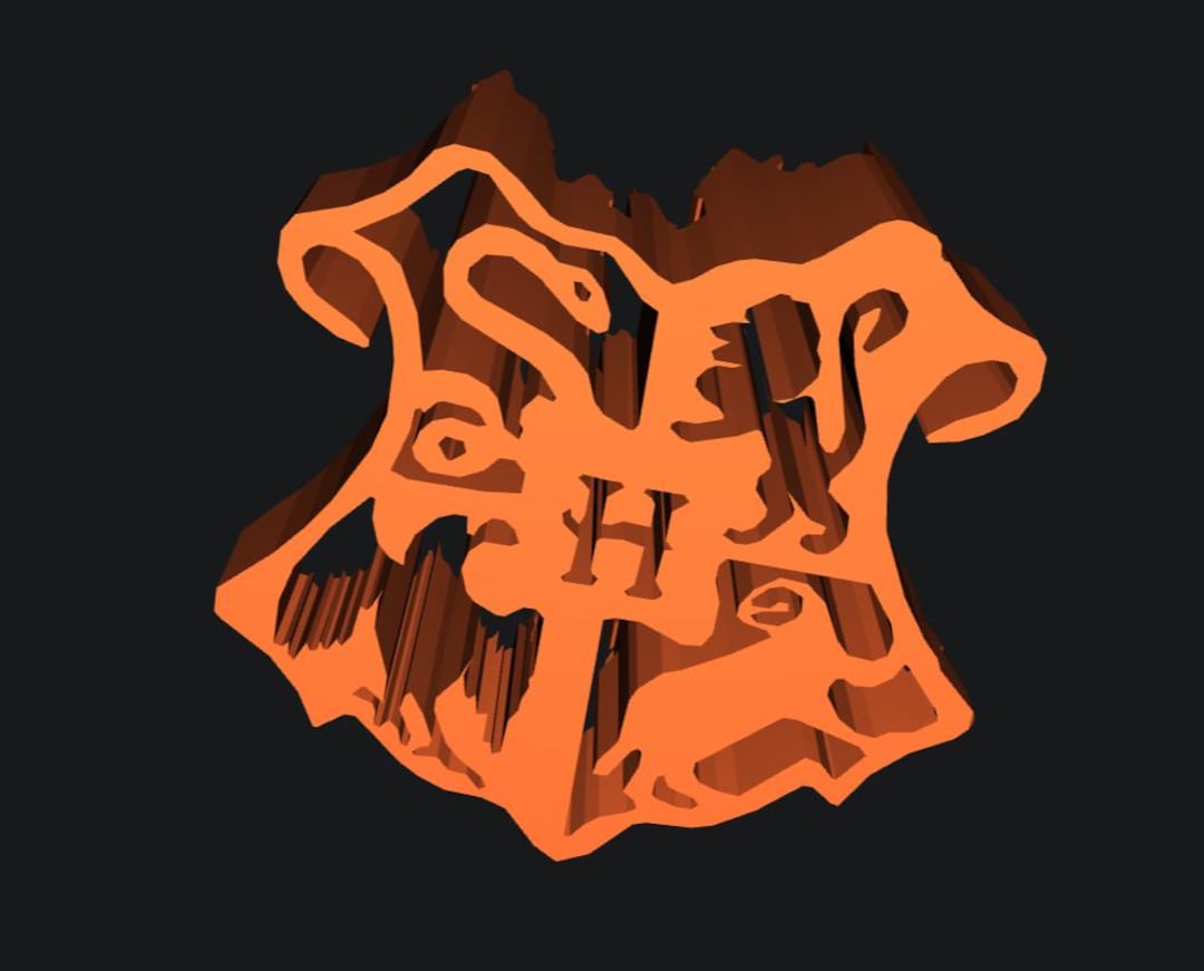 Harry Potter, Hogwarts, STL File, 3D Model, STL, Hufflepuff, Gryffindor ...