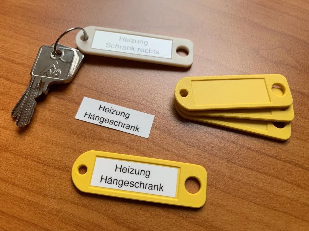 Key Ring Tags - STL File for 3D Print, Easy to Print. Set Includes ...