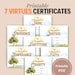 Religious Student Certificates, Seven Virtues Classroom Awards, End of ...