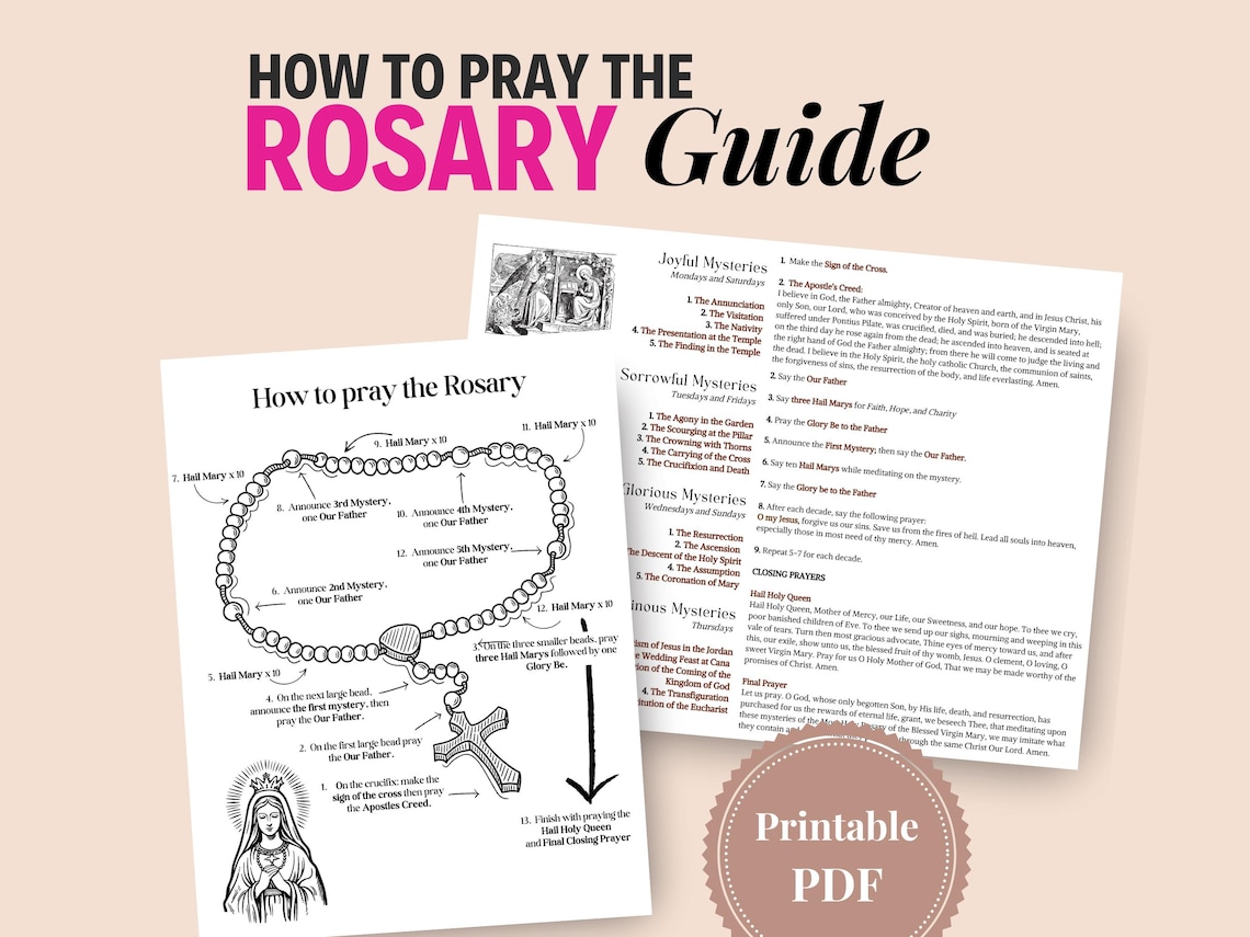 Guide to Praying the Rosary, How to Pray the Rosary Guide, Catholic ...