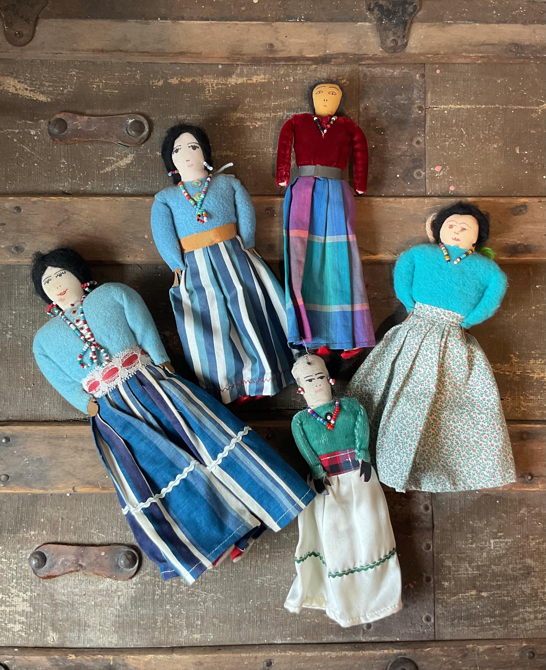 Vintage Traditional Navajo Cloth Dolls Circa 1930-1950’s, Handmade Folk ...