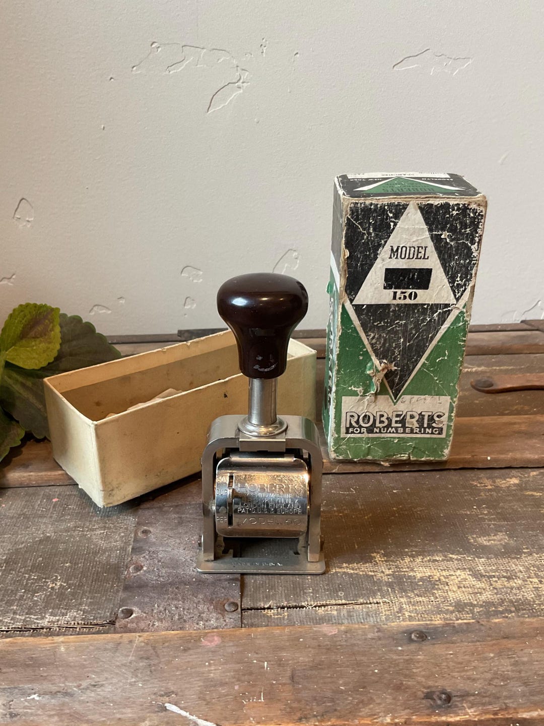 Vintage Roberts Numbering Machine Model 150, Self-inking With Original ...