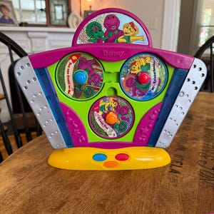 Barney Y2K Electronic CD Player and Keyboard - Etsy