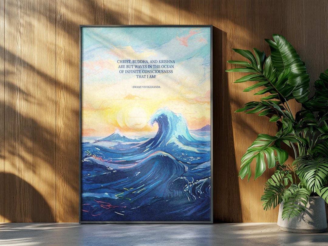 Swami Vivekananda Framed Fine Art Print – “waves in the Ocean of ...