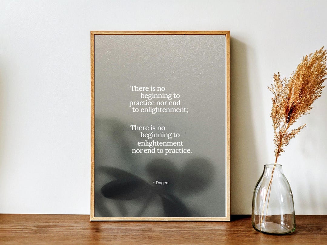 Dozen Enlightenment Wall Art, Dogen Quote Print, Minimalist Spiritual ...