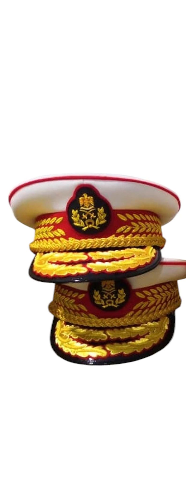 Replica Colonel Gaddafi Military Officer Hat – Parade Dress Visor Cap ...