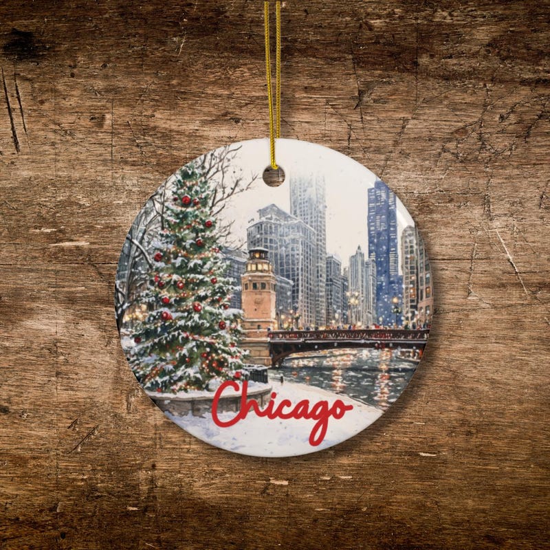 Chicago Snow Ornament - Etsy