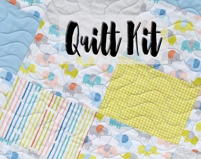 Easy Quilt Kit, Beginner Quilt Kit, Gender Neutral Quilt Kit, DIY ...