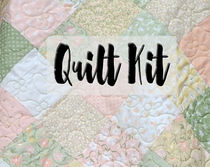 Pre Cut Baby Blanket, Easy Quilt Kit, Beginner Quilt Kit, Baby Girl ...