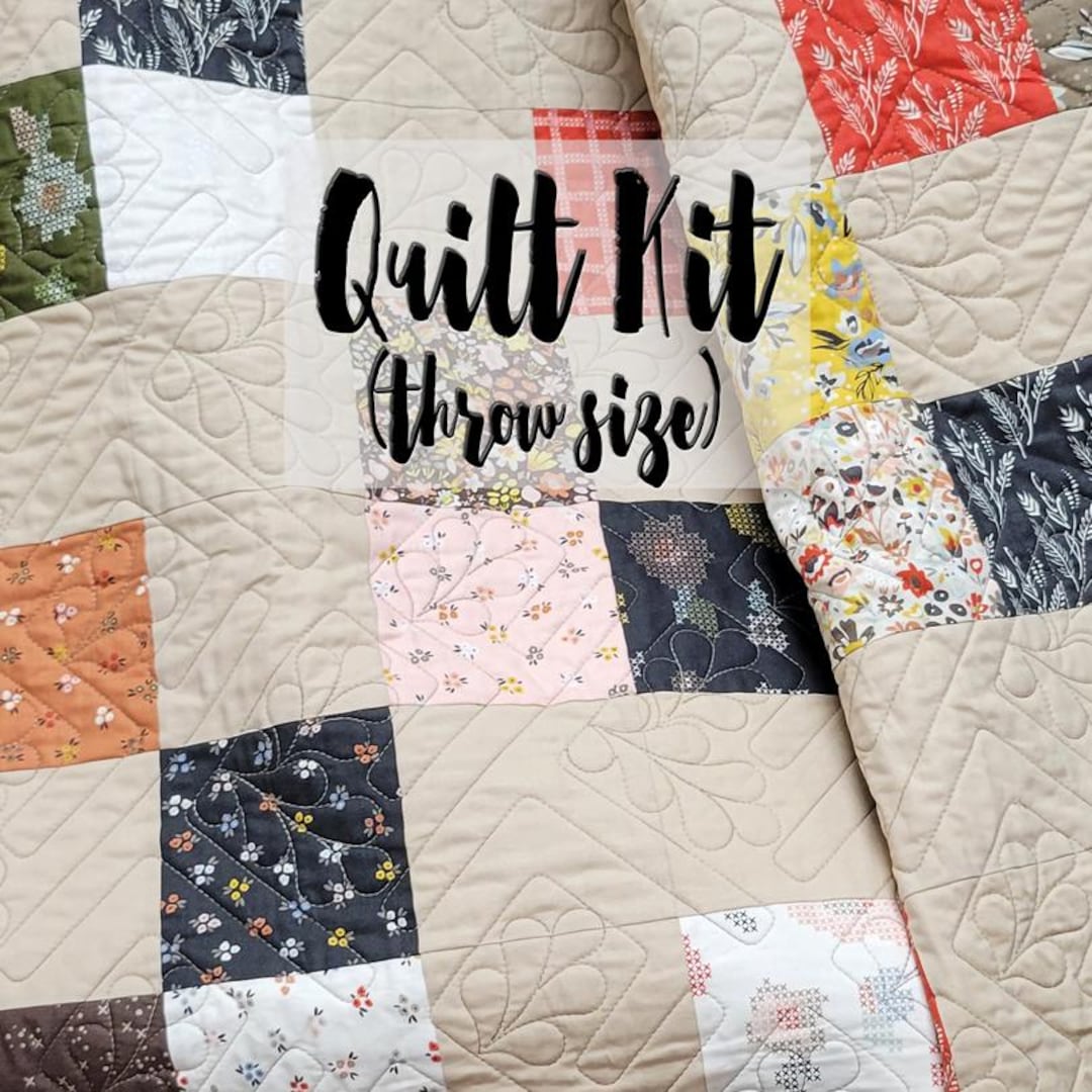 Easy Quilt Kit, Beginner Quilt Kit, Pre Cut Quilt Kit, Charm Pack Quilt ...