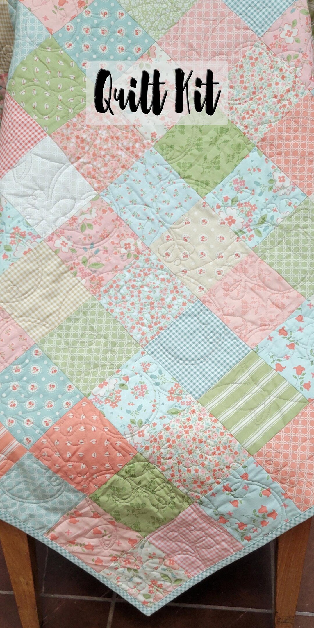 Pre Cut Baby Blanket, Easy Quilt Kit, Beginner Quilt Kit, Baby Girl ...