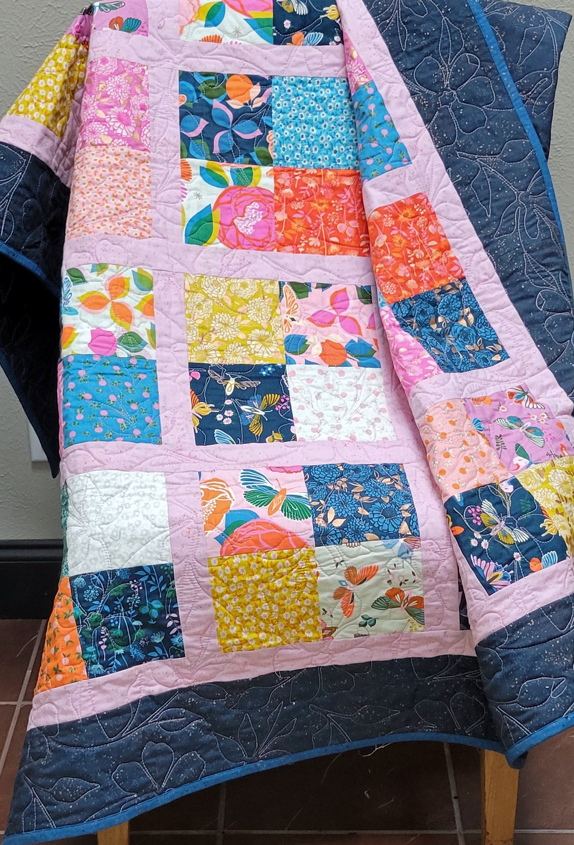 Easy Quilt Kit, Beginner Quilt Kit, Throw Quilt Kit, Patchwork Quilt ...