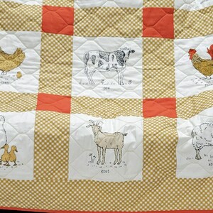 Easy Panel Quilt Kit, Beginner Quilt Kit, DIY Quilted Blanket, Farm ...