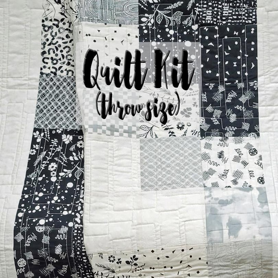 Easy Quilt Kit, Beginner Quilt Kit, Throw Quilt Kit, Ruby Star Fabrics ...