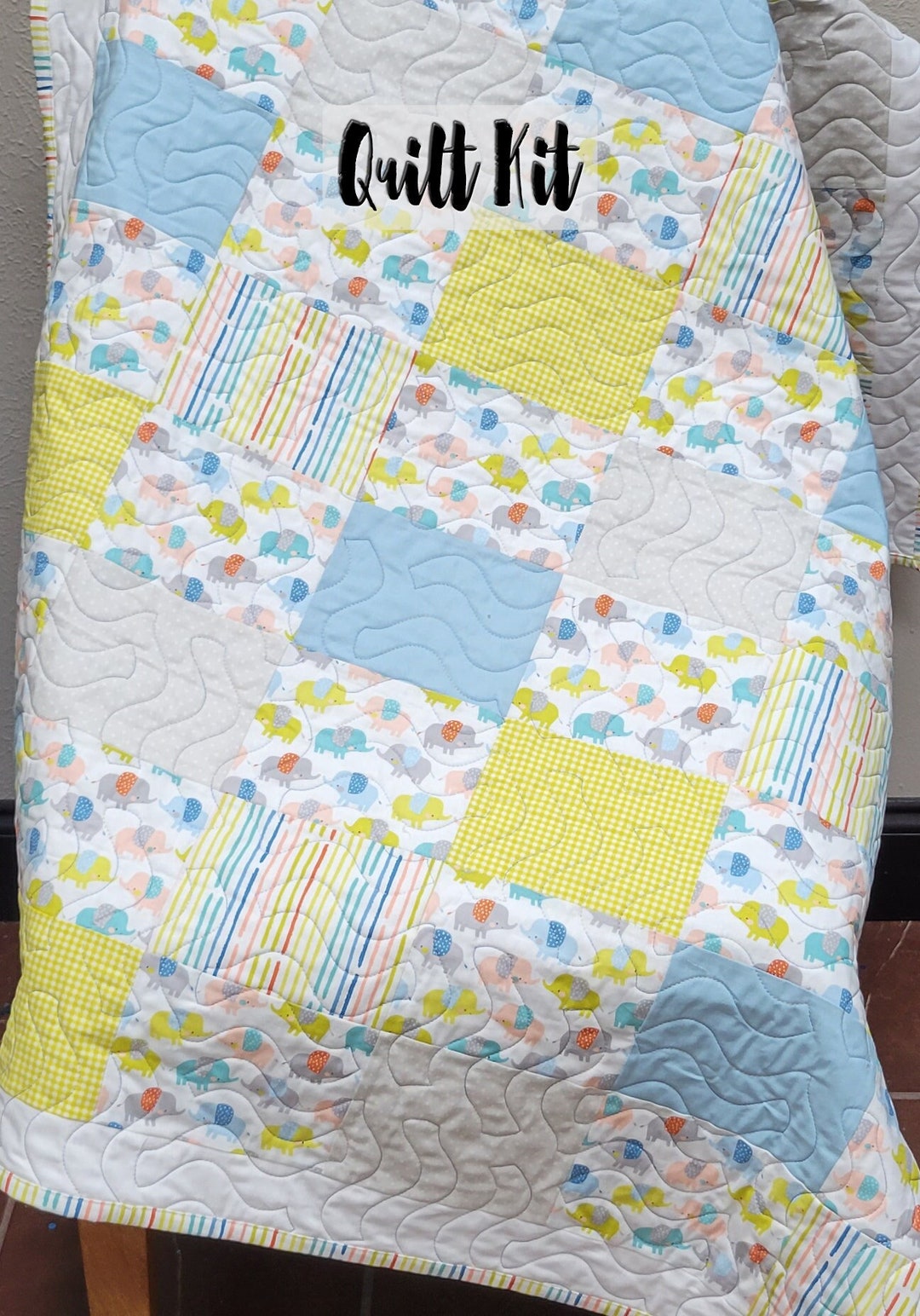 Easy Quilt Kit, Beginner Quilt Kit, Gender Neutral Quilt Kit, DIY ...