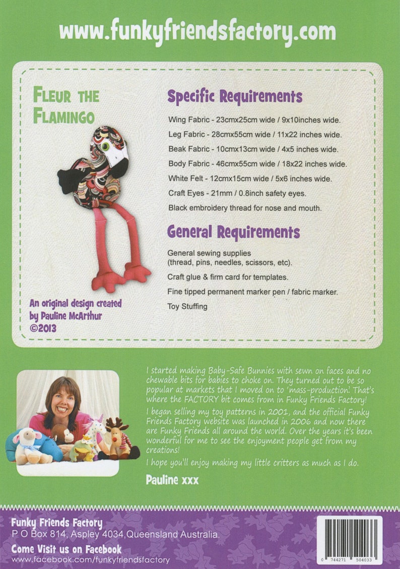 Funky Friends Factory Stuffed Animal Pattern Stuffie | Etsy