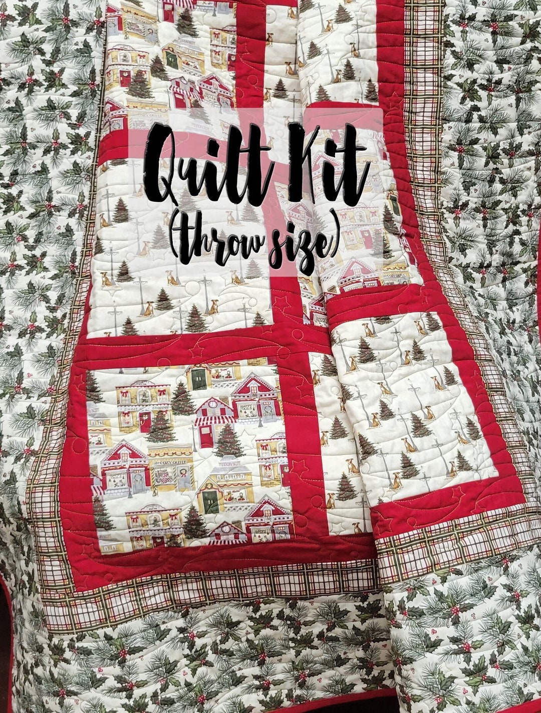 Easy Quilt Kit, Beginner Quilt Kit, Throw Quilt Kit, Patchwork Quilt ...
