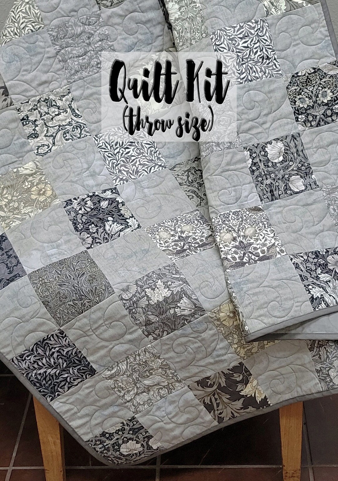 Easy Quilt Kit, Beginner Quilt Kit, Precut Quilt Kit, Charm Pack Quilt ...