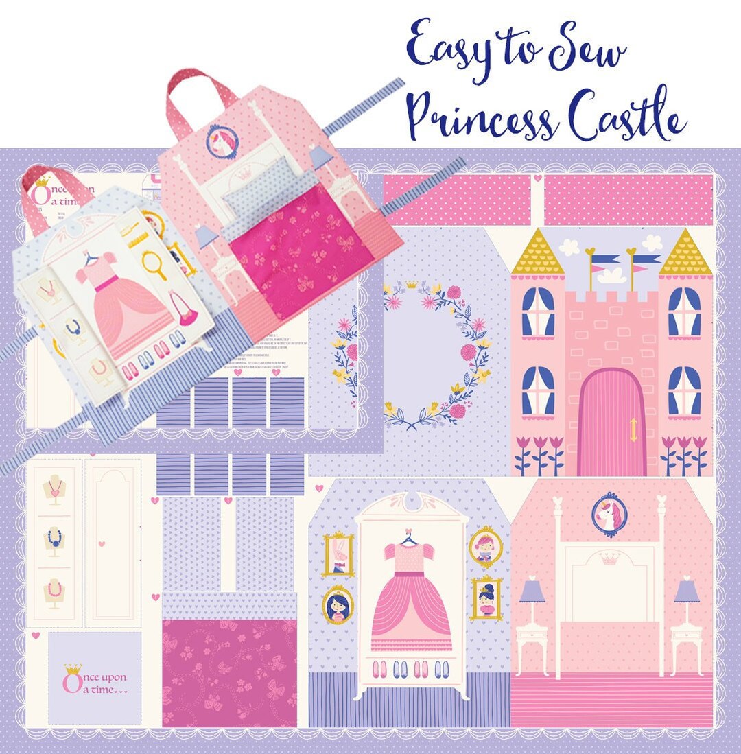 Moda Book Panel Princess Castle Panel Once Upon A Time - Etsy