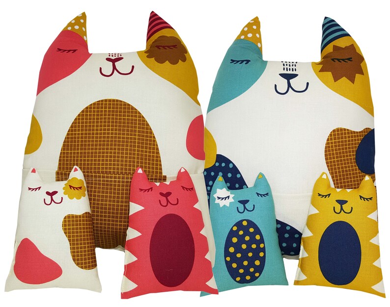 Woof Woof Meow Cat Panel by Stacy Iest Hsu Moda Doll Panel - Etsy