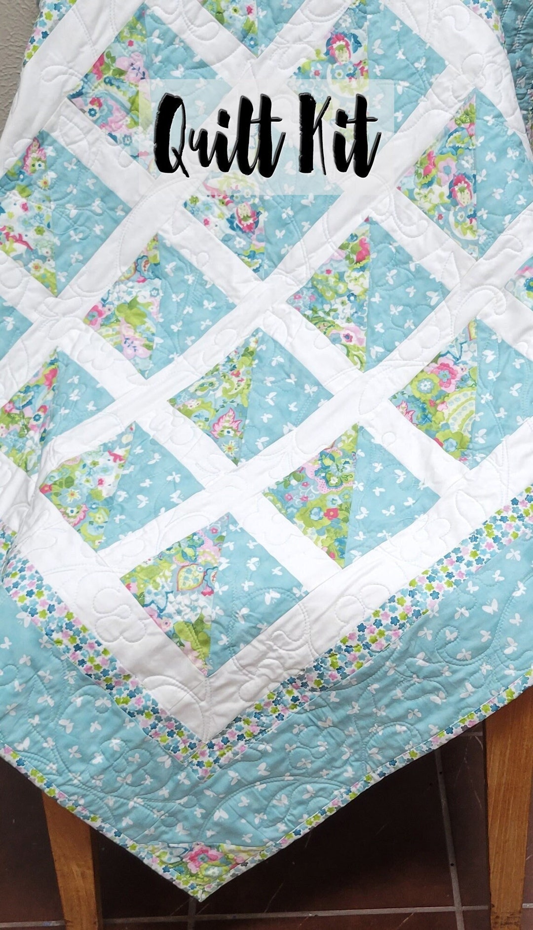 Baby Girl Quilt Kit, Easy Quilt Kit, Beginner Quilt Kit, DIY Quilted Baby Blanket, Jolie Fabrics ...