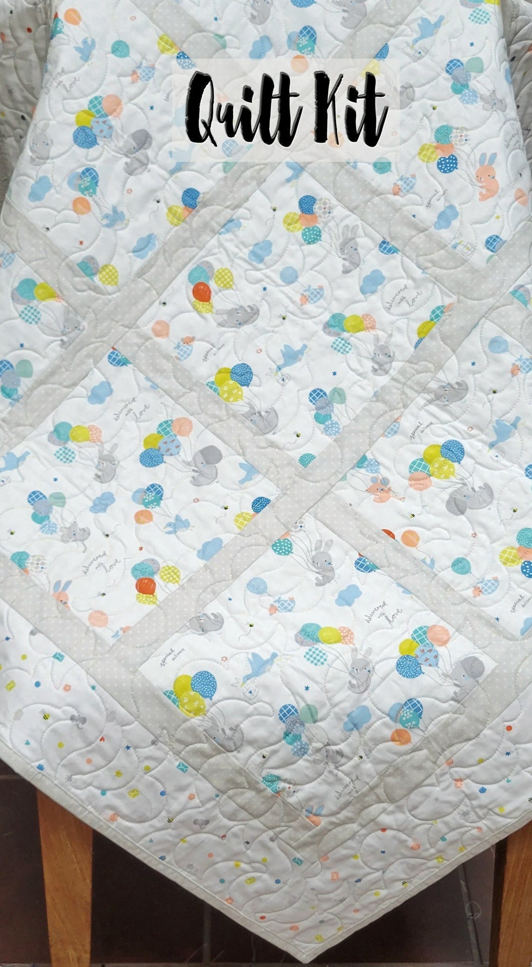 Gender Neutral Quilt Kit, Easy Quilt Kit, Beginner Quilt Kit, Delivered ...