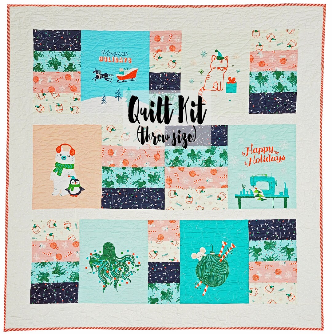 Ruby Star Society Fabrics Quilt Kit, Peppermint Please Kit, Easy Quilt ...