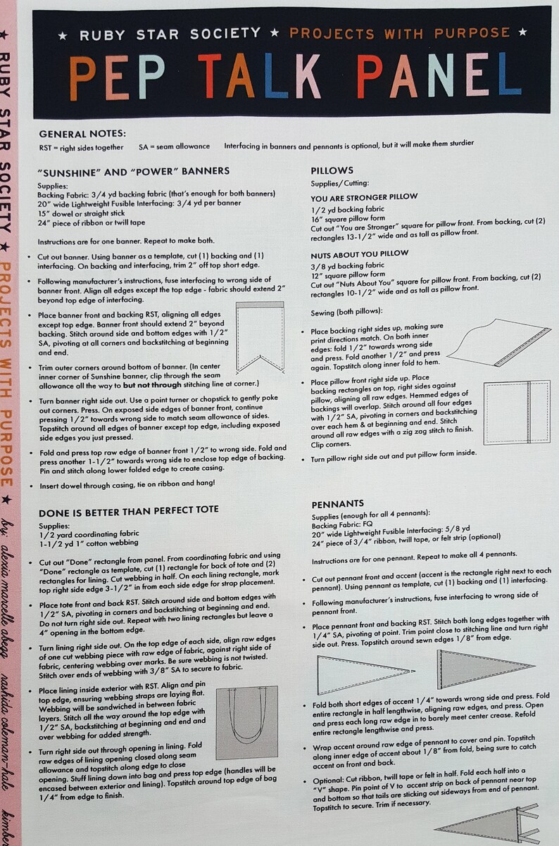 Pep Talk Panel Projects With Purpose Positivity Quotes Ruby | Etsy