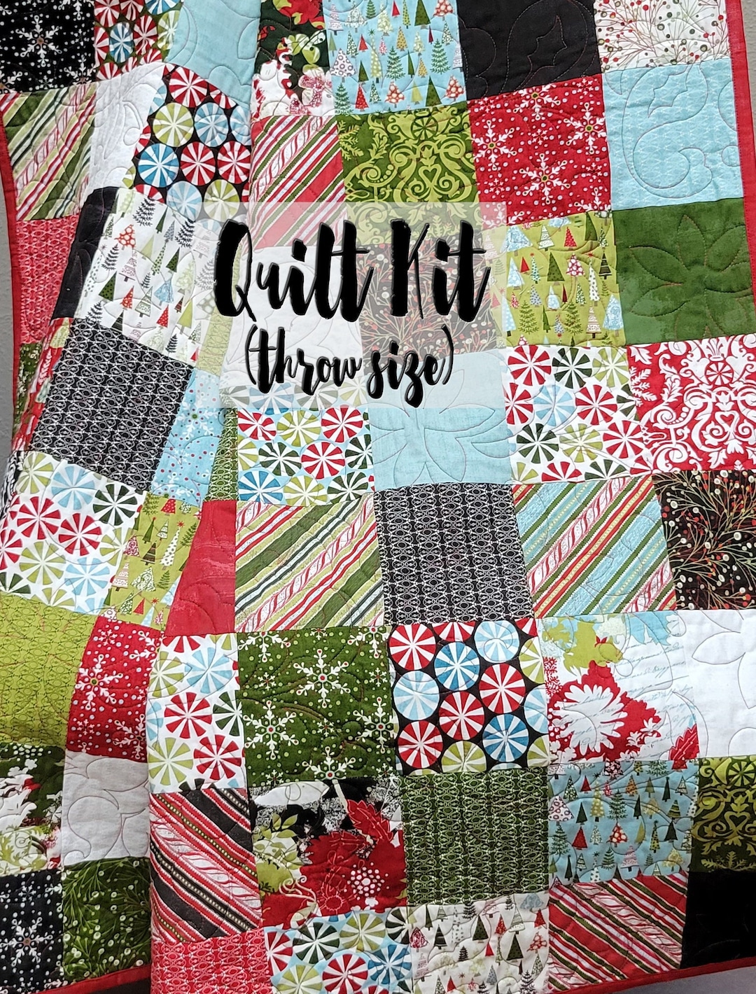 Easy Quilt Kit, Beginner Quilt Kit, Pre Cut Quilt Kit, Charm Pack Quilt ...