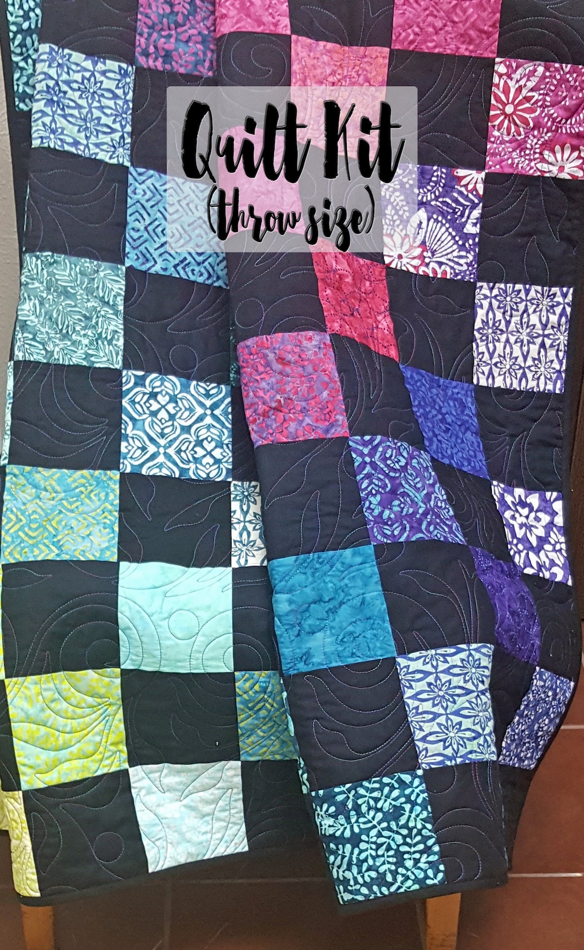 Easy Quilt Kit Beginner Quilt Kit Throw Quilt Kit Patchwork - Etsy