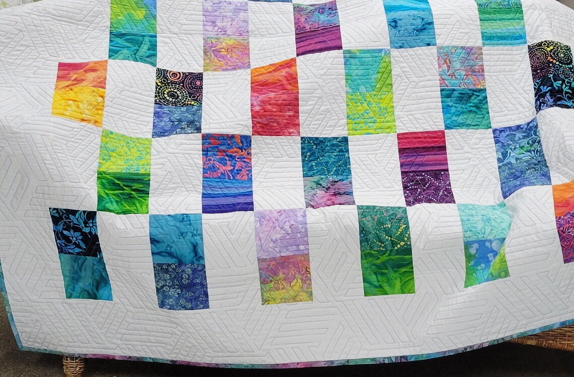 Easy Quilt Kit, Beginner Quilt Kit, Throw Quilt Kit, Patchwork Quilt ...