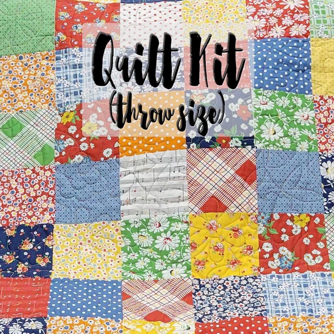 Easy Quilt Kit, Beginner Quilt Kit, Pre Cut Quilt Kit, Charm Pack Quilt ...